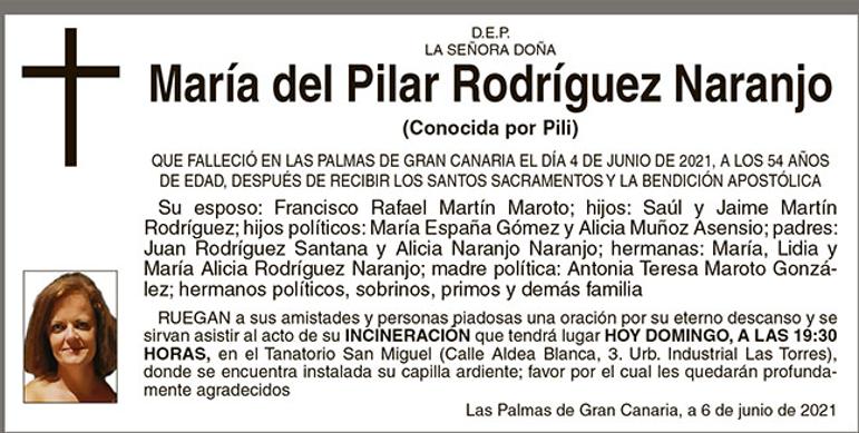 María del Pilar Rodríguez Naranjo | Canarias7